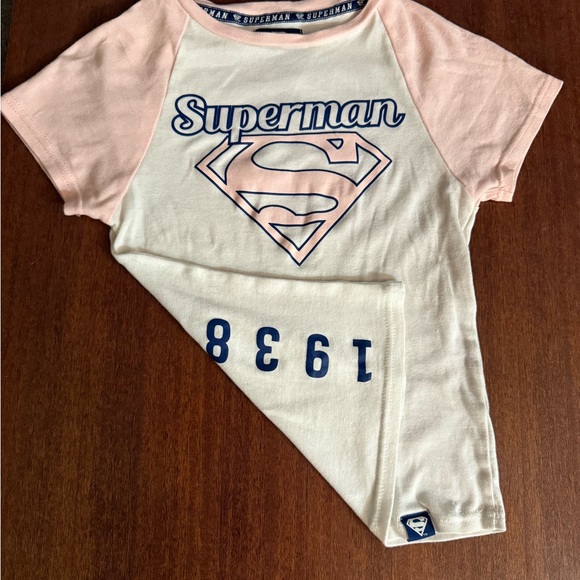 DC Comics | Tops | Dc Comics Superman Peach And Cream Tee | Poshmark